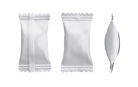 Candy Wrapper Packaging White Polyethylene Package Snack Bar 3d Illustration 22790642 Png
