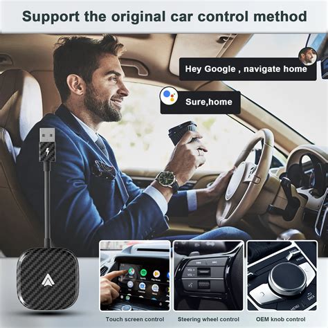 Wireless Android Auto Car Adapter Wireless Carplay Dongle Convert