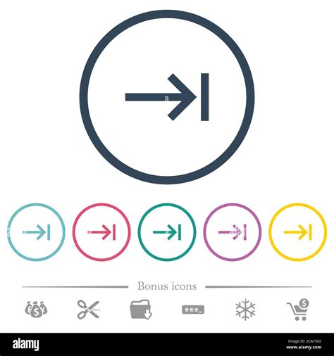 Keyboard Tab Flat Color Icons In Round Outlines 6 Bonus Icons Included Stock Vector Image And Art