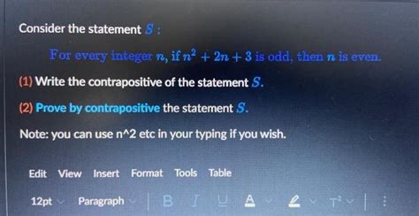 Solved Consider The Statement For Every Integer N If