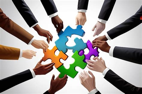 Team Partnership Unity And Collaboration Concept Connecting With Teamwork Premium Ai Generated