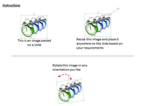 Stock Photo Set Of Alarm Clocks Ppt Template