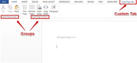 How To Create Your Own Custom Tab In Microsoft Word Ribbon
