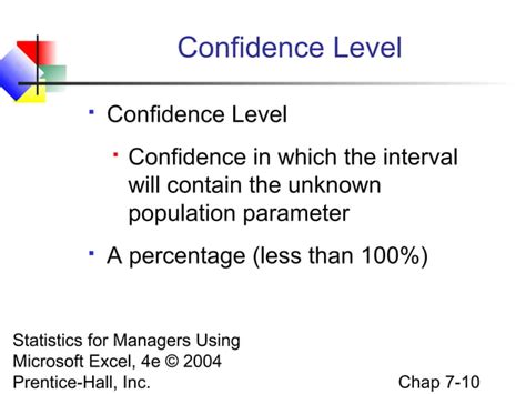 Confidence Interval Estimation