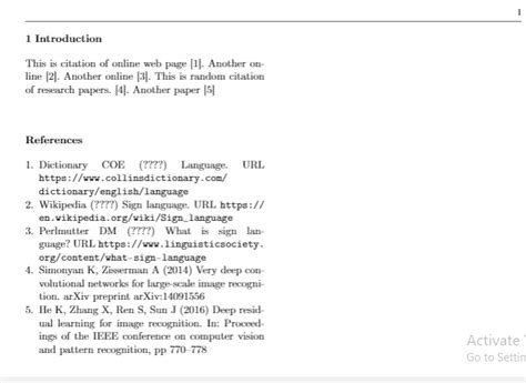 Bibliographies Online Citations Showing In References In Overleaf TeX LaTeX Stack