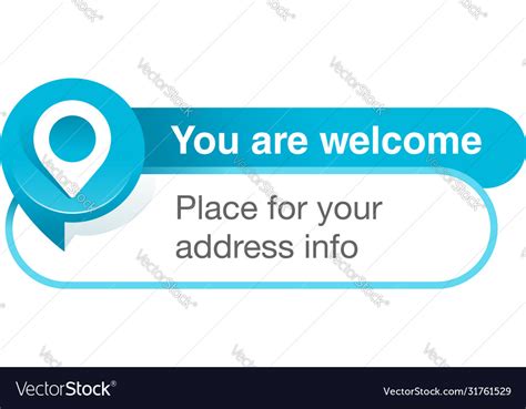 Address Block Template For Website Or Banner Vector Image