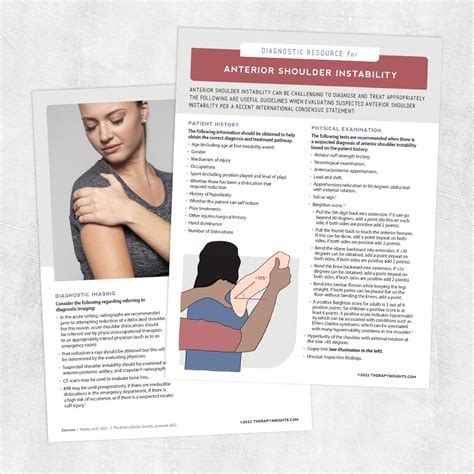 Diagnostic Resource For Anterior Shoulder Instability Adult And