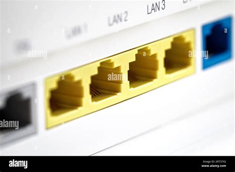 Router Details Connection Sockets Stock Photo Alamy