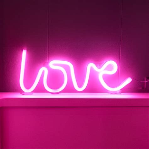 Love Neon Led Lampe Pink Geekd