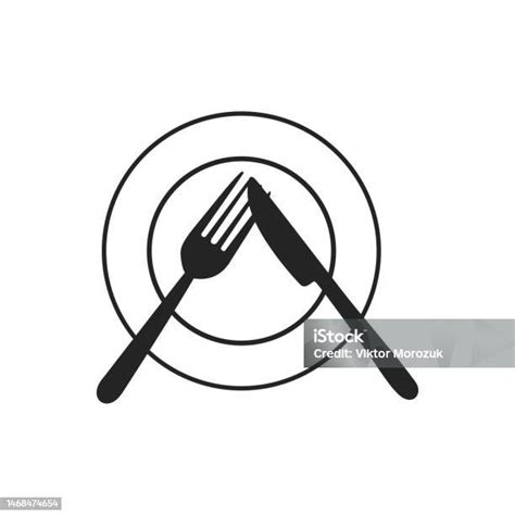 칼의 실루엣 포크 나이프 숟가락 로고 타입 메뉴 벡터 그림입니다 0명에 대한 스톡 벡터 아트 및 기타 이미지 0명 그릇 레스토랑 Istock