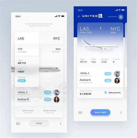 Flight Ticket Ui Design By Gleb Kuznetsov Uidesign Travel Appdesign