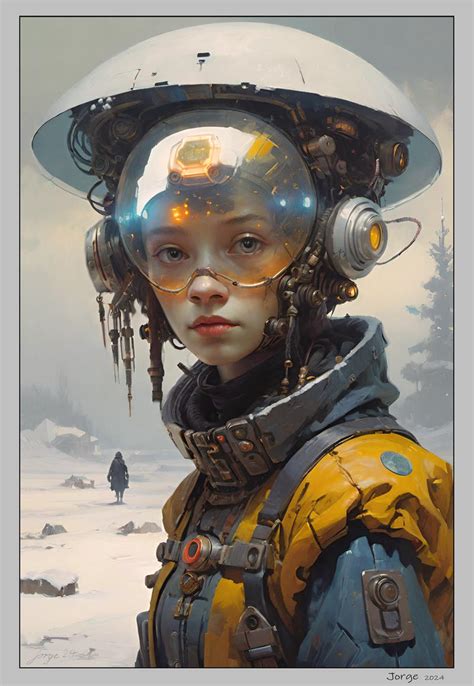 Alien Cybergirl In A Nordic Landscape By Vancoralart On Deviantart