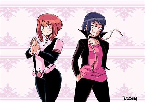 Ochako And Jirou By Issen On Newgrounds