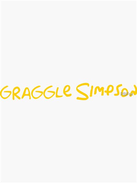 Graggle Simpson Aka Gumbly Sticker By Rbfox Redbubble