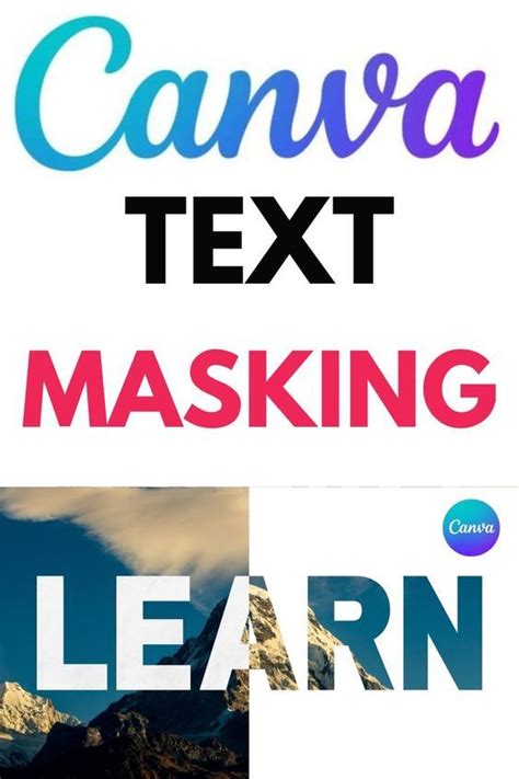 Text Masking Design Canvas Learning Canva Tutorial Text Mask