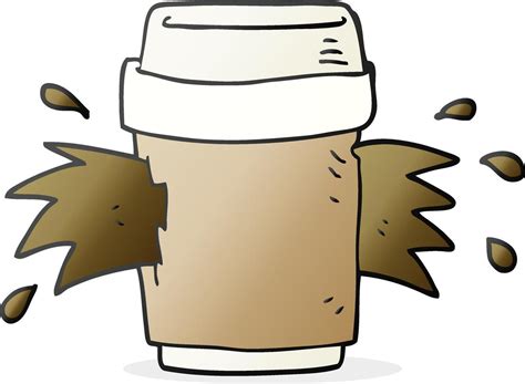 Cartoon Exploding Coffee Cup 12296336 Vector Art At Vecteezy