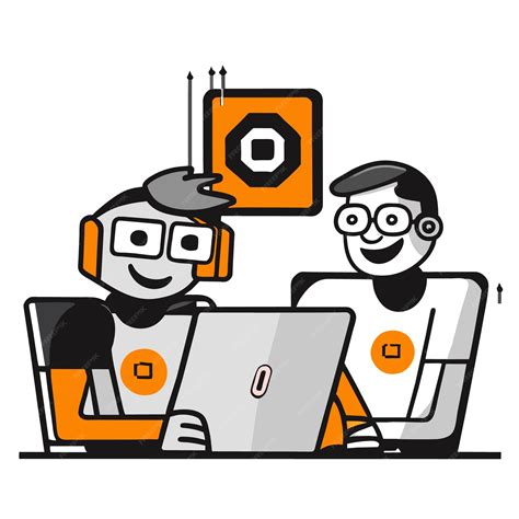 Premium Vector Jokes Amongst The Algorithms Ai Programmers And Virtual Creations