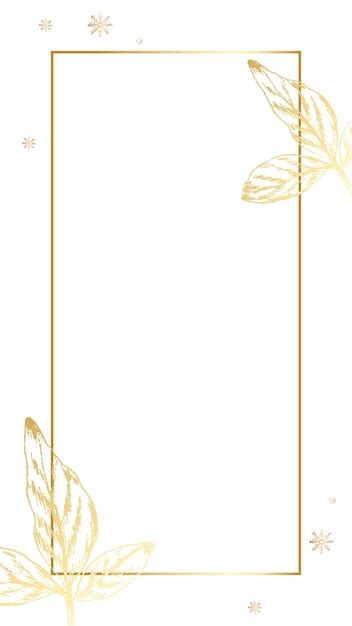 금 잎 Png 프레임 투명한 배경 프리미엄 사진
