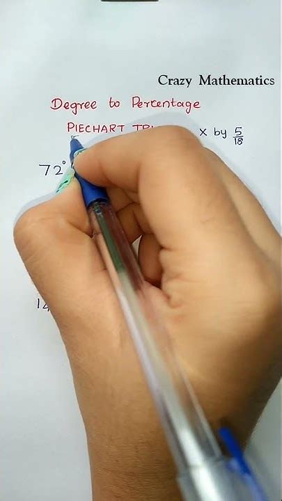Degree To Percentage Piechart Trick Youtube