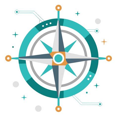 Compass With Circuit Board Elements Technological Navigation Design Premium Ai Generated Vector