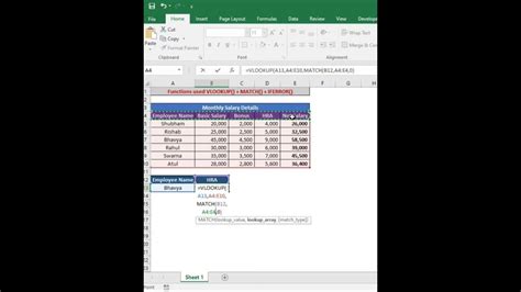 How To Use Vlookup With Match And Iferror Function Shorts Iferror Vlookup Matchfunction
