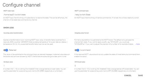 Solved Espeasy Mega Mqtt To Control Relay Issue Items And Sitemaps Openhab Community
