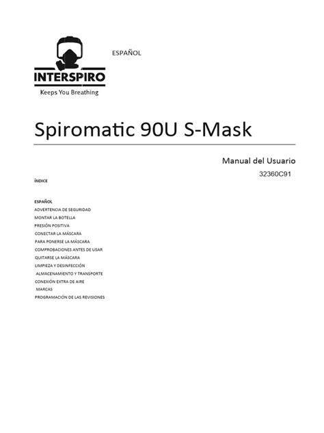 Spiromatic 90u S Mask Descargar Gratis Pdf Respiración Agua