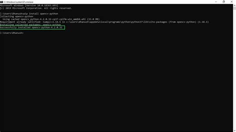Installing Opencv In Python