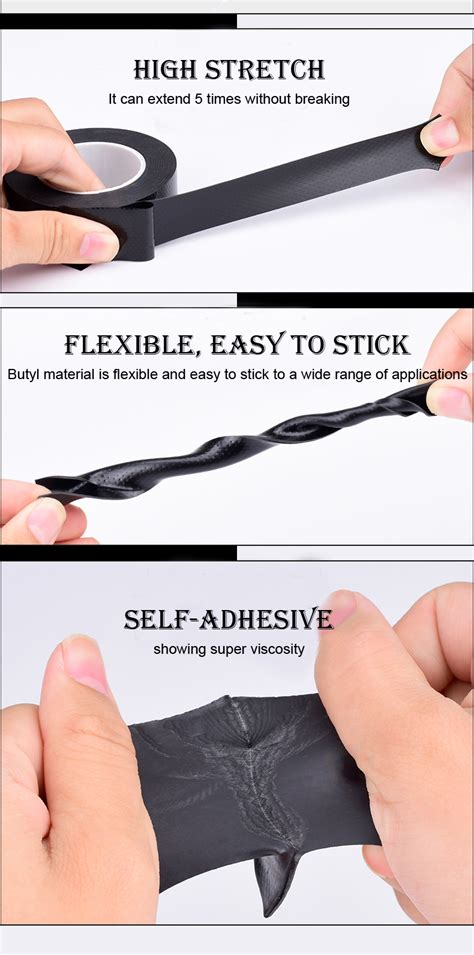 블랙 절연 방수 고무 접착 자체 융합 테이프 의 고품질 블랙 절연 방수 고무 접착 자체 융합 테이프