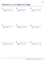 Dividing Up To 4 Digits By 2 Digit Numbers Worksheets Worksheets Library
