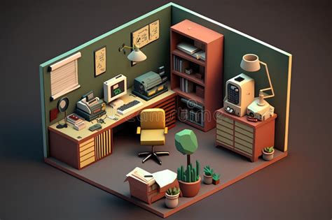 3d Isometric Office Interior Workplace Workplace Workspace Workplace Workplace Workplace