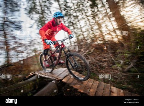 Mountain Biker Crossing Wooden Bridge Hi Res Stock Photography And Images Alamy