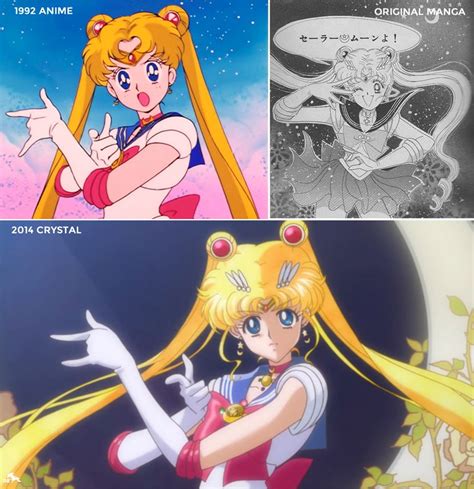 Sailor Moon Crystal Vs Original Anime Manga Sailor Moon Crystal Sailor Moon Sailor Moon Art