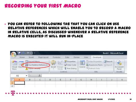 Intro Macros In Excel 2007 PPTX