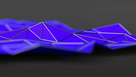 Premium Photo Abstract Plexus Digital Blue Color Wave Triangulation Shapes Background