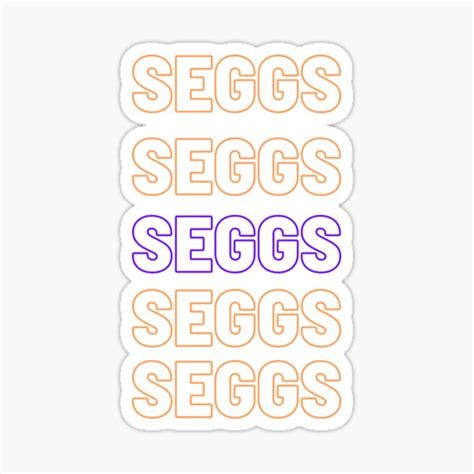 Seggs Design Sticker For Sale By Lukjanovart Redbubble