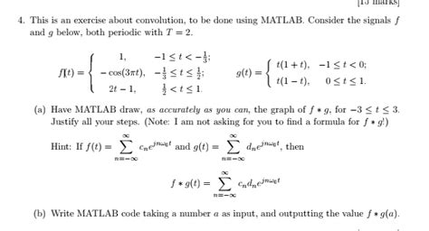 Solved Marks This Is An Exercise About Convolution Chegg