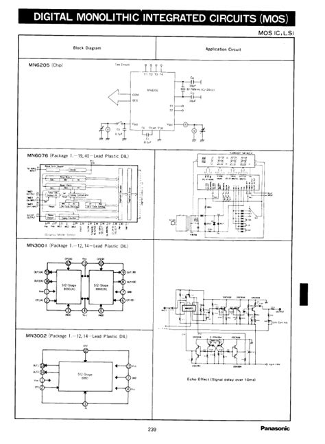 Mn3001 Mn3001 Mn3002 Digital Monolithic Integrated Circuits Panasonic
