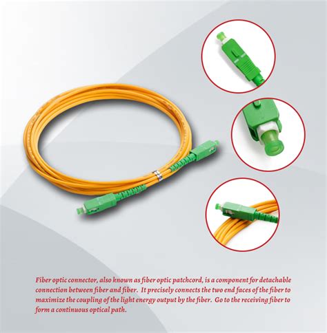 Scapc Simplex Duplex Sm Mm Connector Fiber Optic Network Jumper Ftta Patch Cord Drop Cable Patch