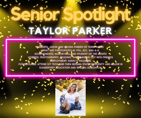 Senior Spotlight Taylor Parker Southwest Parke Community Schools