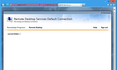 the microsoft platform remote desktop web access in windows server 8