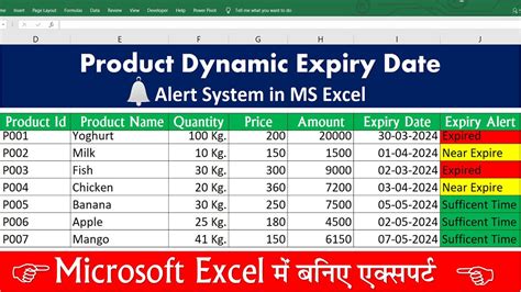 Automatic Expiry Date Alert System In Excel How To Set Reminder In