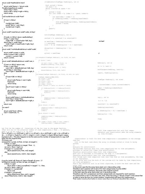 Cheat Sheet Csa Time Complexity Theoretical Computer Science
