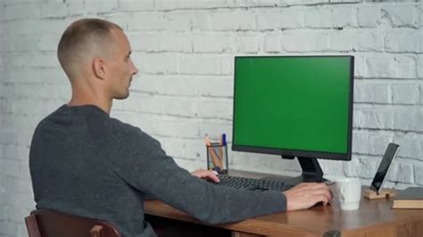Man Typing On Keyboard And Looking At Gr Stock Video Pond5