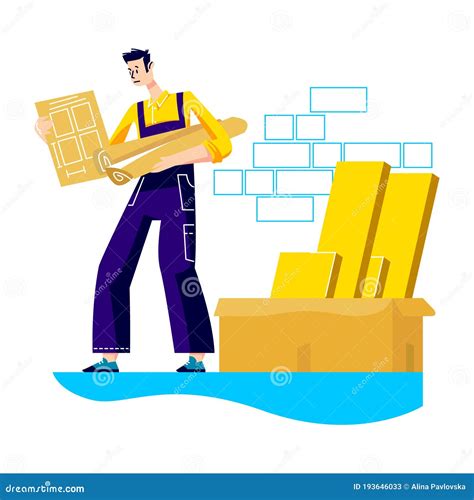 Assembly Of Construction Workers 3d Royalty Free Stock Image 97634500