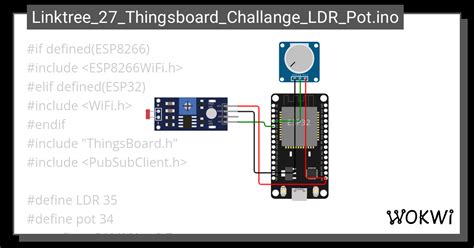Linktree 27 Thingsboard Challange LDR Pot Wokwi ESP32 STM32 Arduino