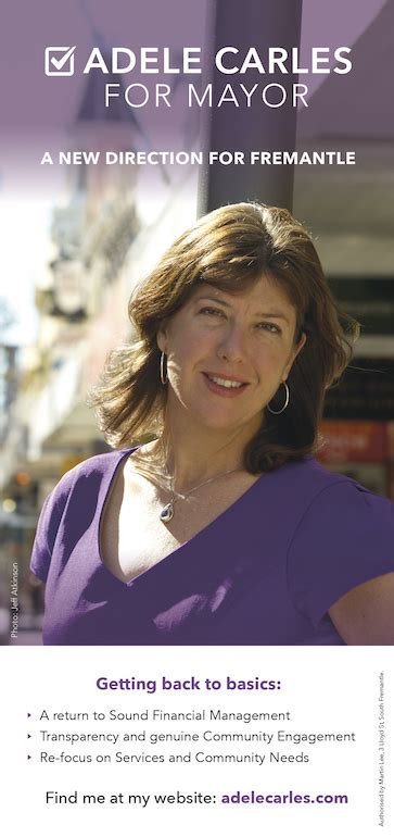 Adele Carles Dl Front Cover Freoview Fremantles Only Daily