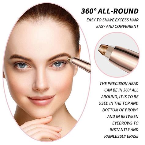 Badu Bg Епилатор за вежди Безболезнено прецизен тример за вежди Бръснач за лице Лице за жени