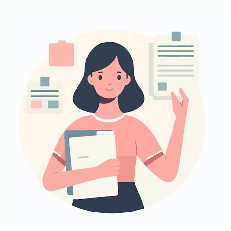 Premium Vector Person With Notepad Simple And Minimalist Flat Design Style