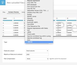 Plugin LIBSVM Format Reader Dataiku